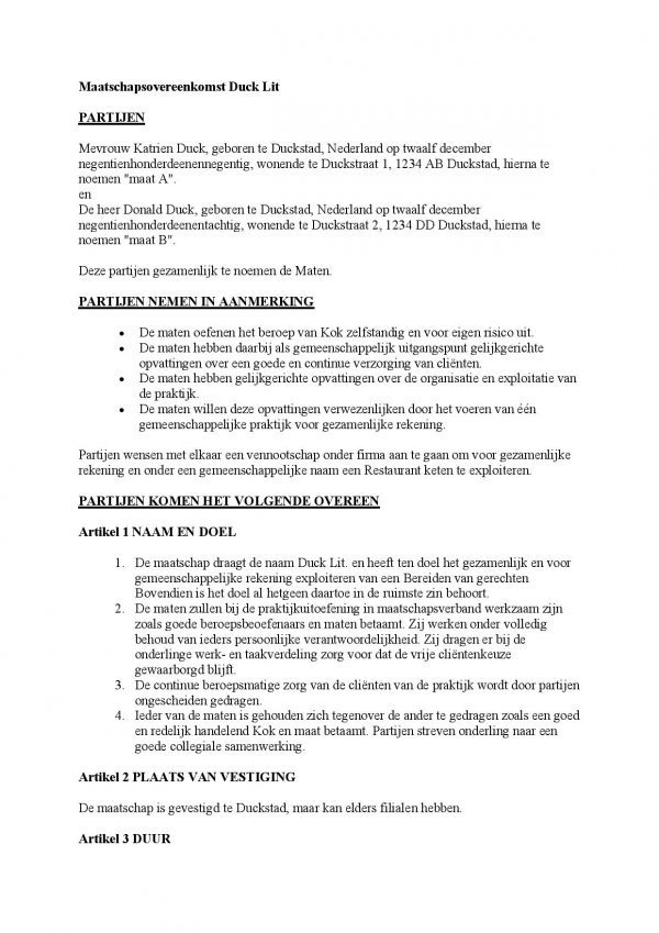 Maatschap oprichten model 2025 - [title_document_tarief_excl_btw id="150"]