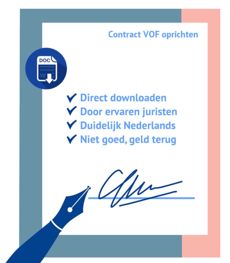 Contract VOF oprichten 2025 - Vennootschap Onder Firma